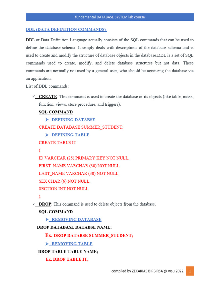 Fundamenatal Database | PDF | Sql | Information Science