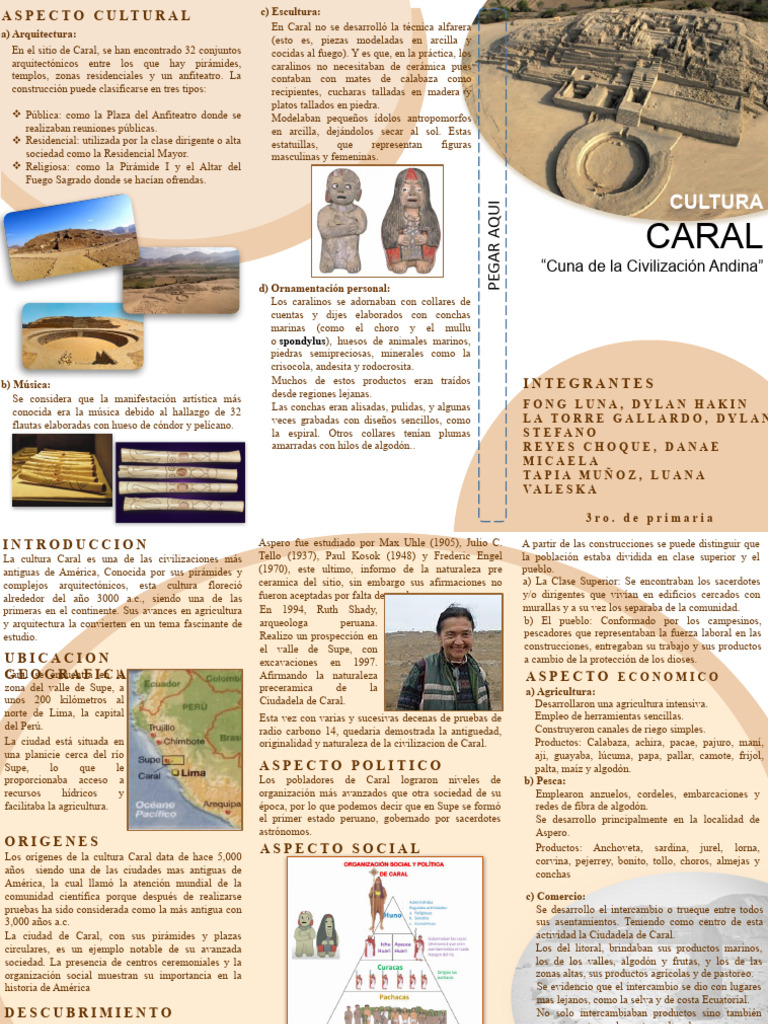 CULTURA CARAL Triptico Final | PDF