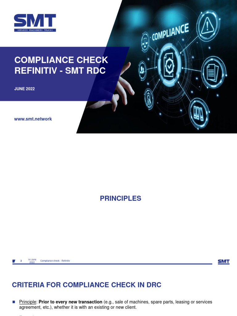 SMT RDC - Compliance Check (Training) | PDF | Business