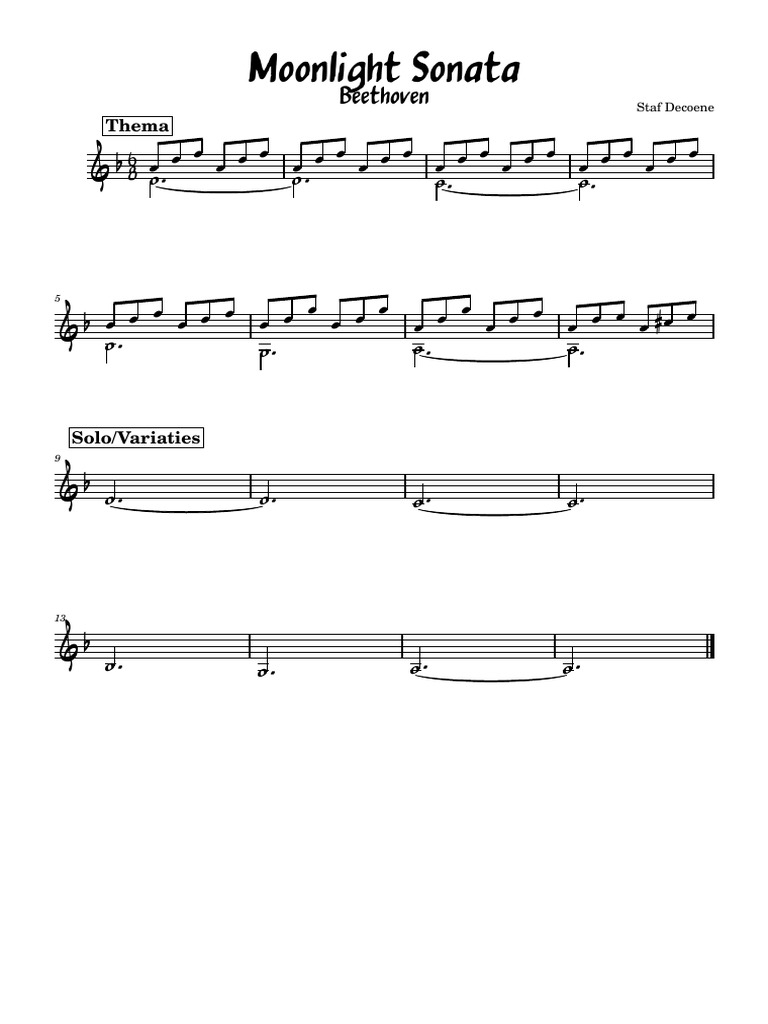 Moonlight Sonata | PDF
