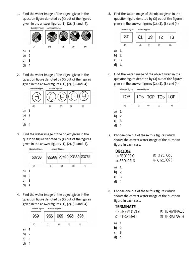 179) Practice Sheets Water Images | PDF