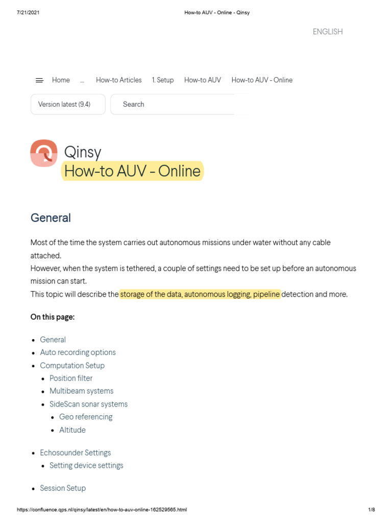 How-To AUV - Online - Qinsy | PDF | Computer File | Sonar