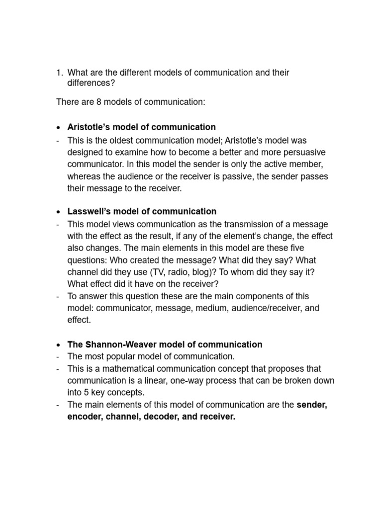 Purposive Communication Model of Communication | PDF | Communication ...