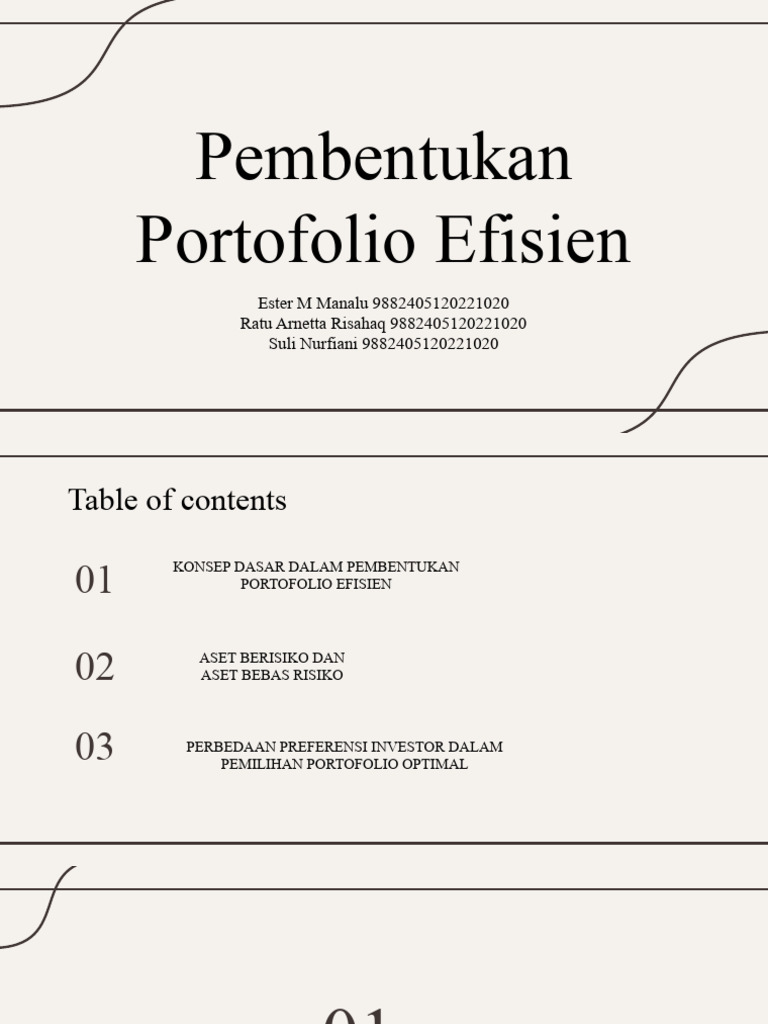 Kel1-Pembentukan Portofolio Efisien | PDF