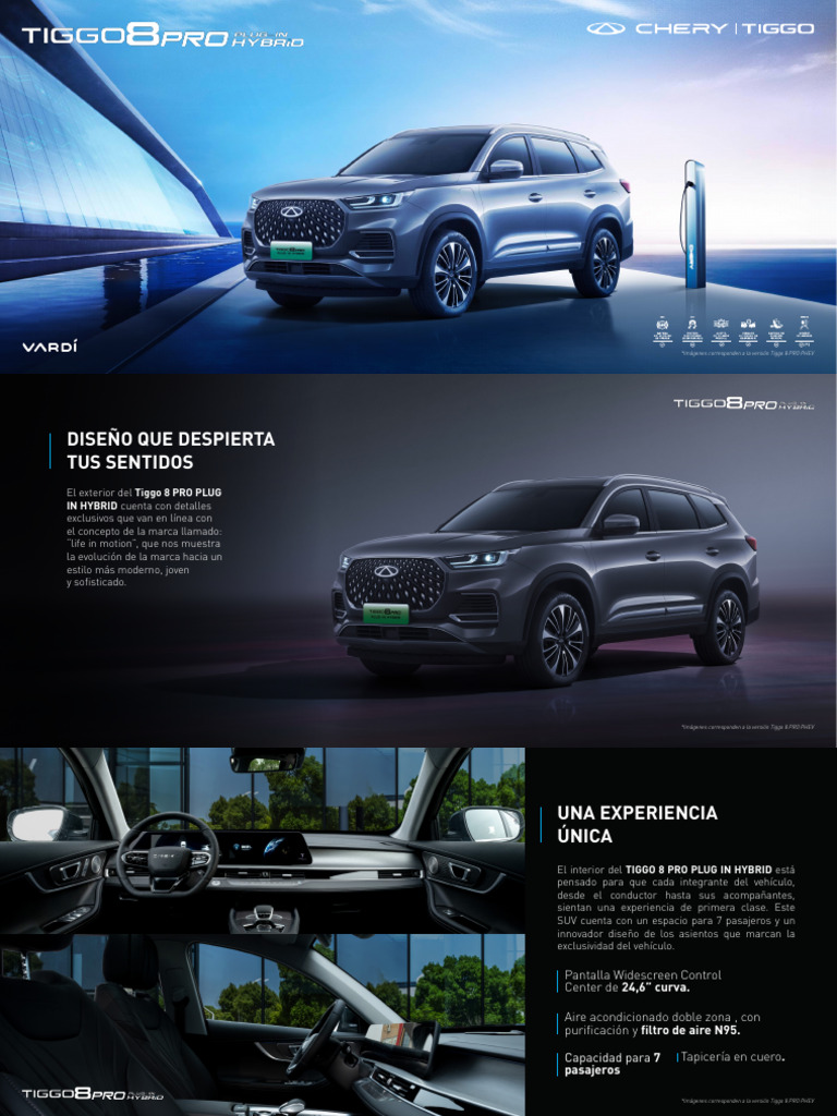 Tiggo 8 PRO PHEV: SUV Híbrido Premium | PDF | Enchufe híbrido ...