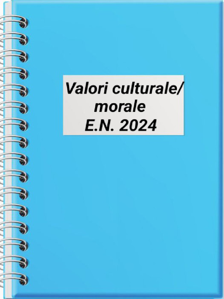 Valori Culturale, Morale (Cu Rezumate) .PDF Versiunea 1 | PDF