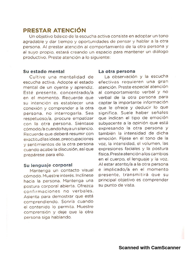 Escuchar para Entender - Habilidades | PDF