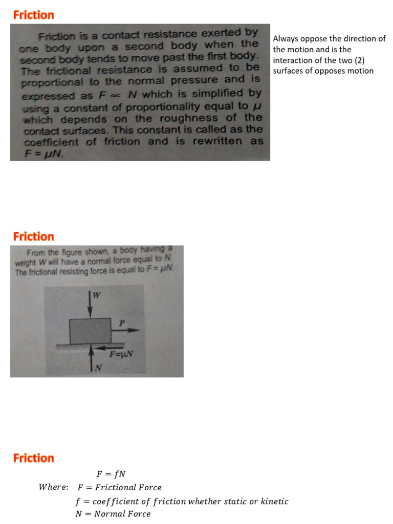 Lecture 8 - Friction | PDF | Force | Mechanics