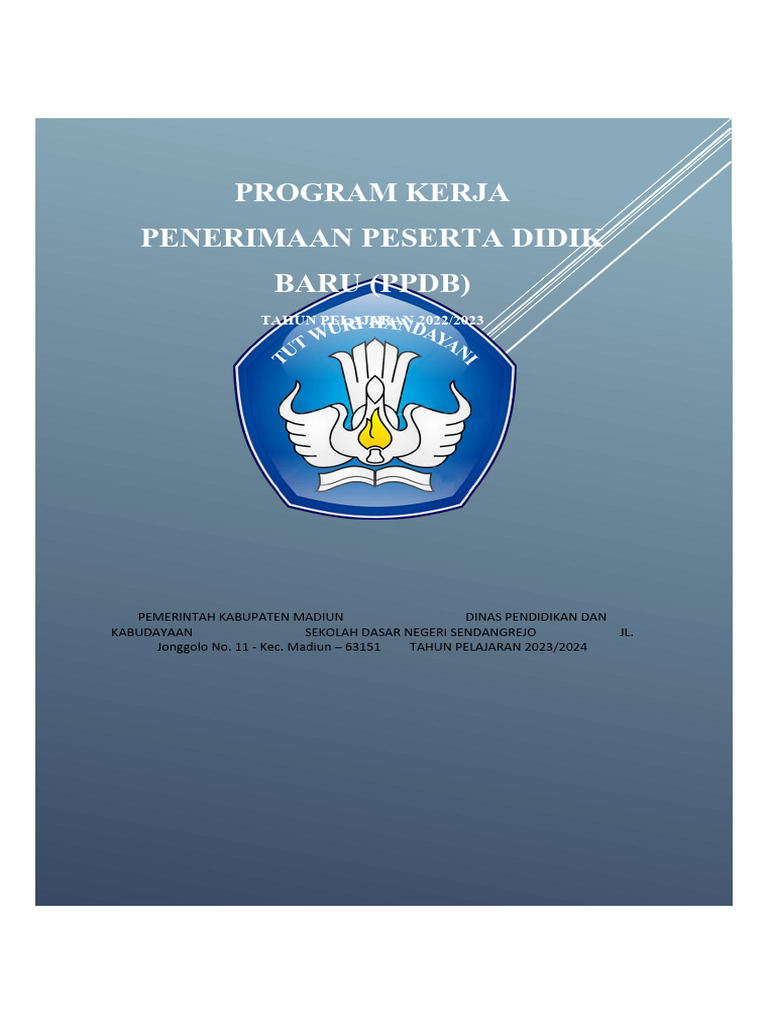 Program Kerja PPDB 2023 SDN Sendangrejo | PDF