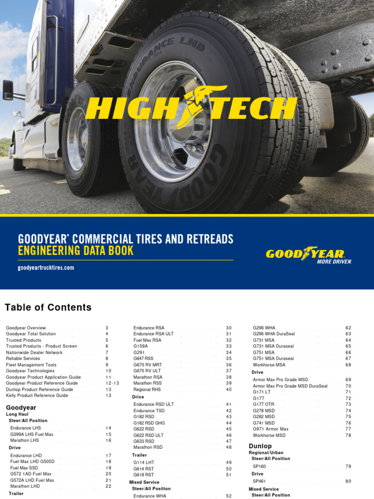 2018 Goodyear Commercial Tires Engineering Databook | PDF | Wheel | Land Vehicles