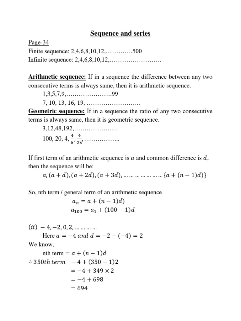 Sequence and Series | PDF | Square Root | Triangle