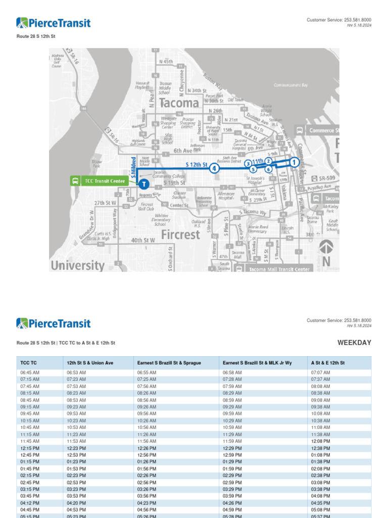 Pierce Transit Route 28 | PDF
