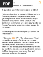 Intercession et Intercesseur en Bible | PDF | Prière | Dieu