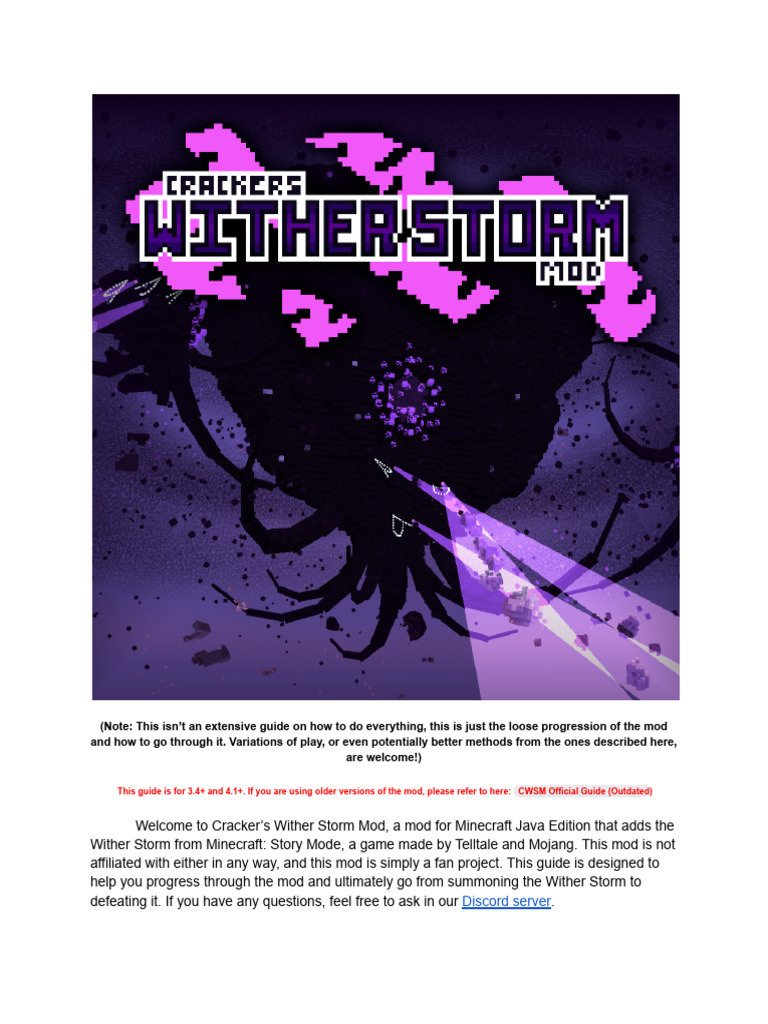 CWSM Official Guide | PDF | Minecraft