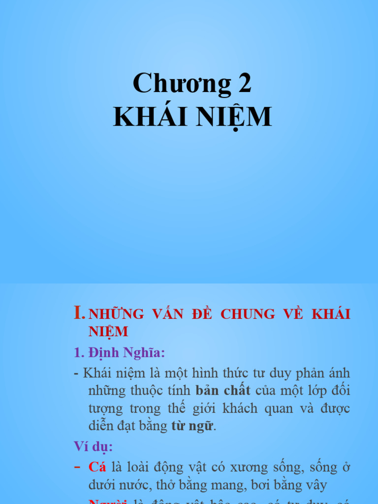 Bài 2 - Khai Niem | PDF