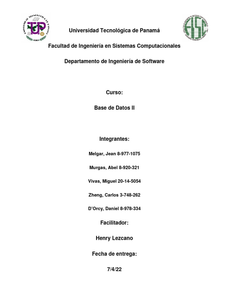 Lab1 BDD2 | PDF | Datos de computadora | Recuperación de información