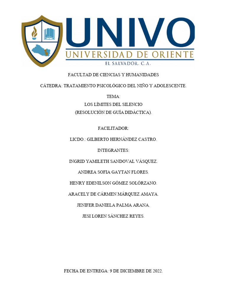 Los Limites Del Silencio Pdf Dolor Suicidio