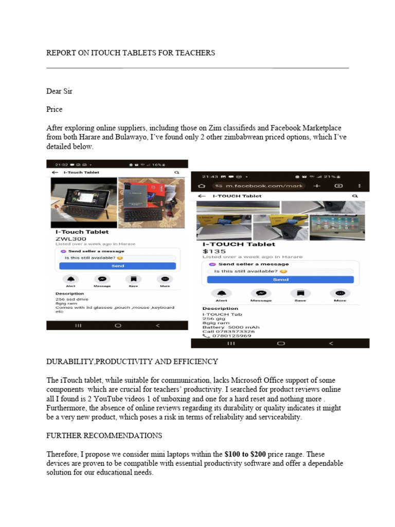 iTouch Tablets Review for Teachers | PDF