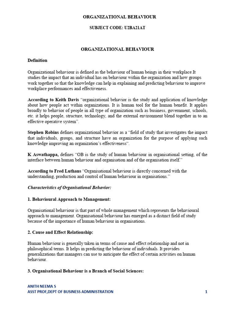 Organization Behavior | Download Free PDF | Organizational Behavior ...