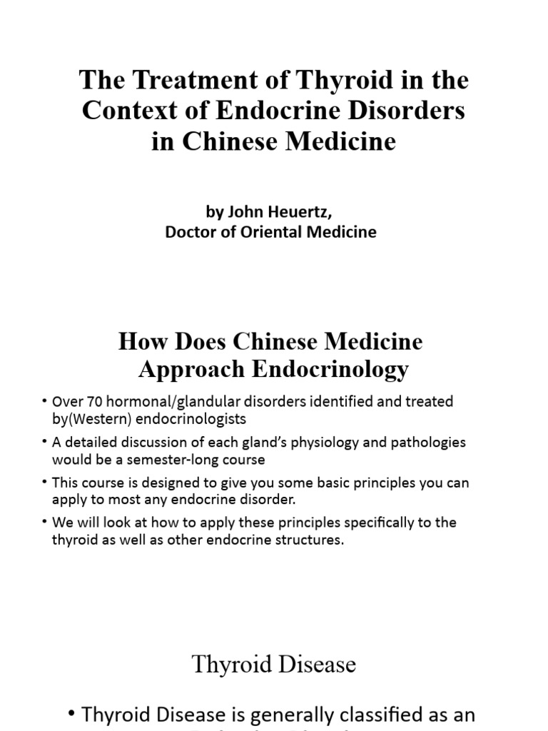 The Treatment of Thyroid in Chinese Medicine | PDF | Hypothalamus ...