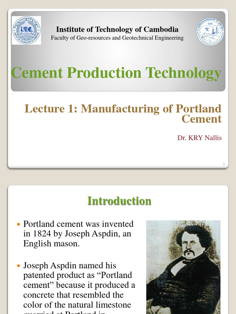 Cement Production Technology 1 | PDF | Cement | Building Engineering