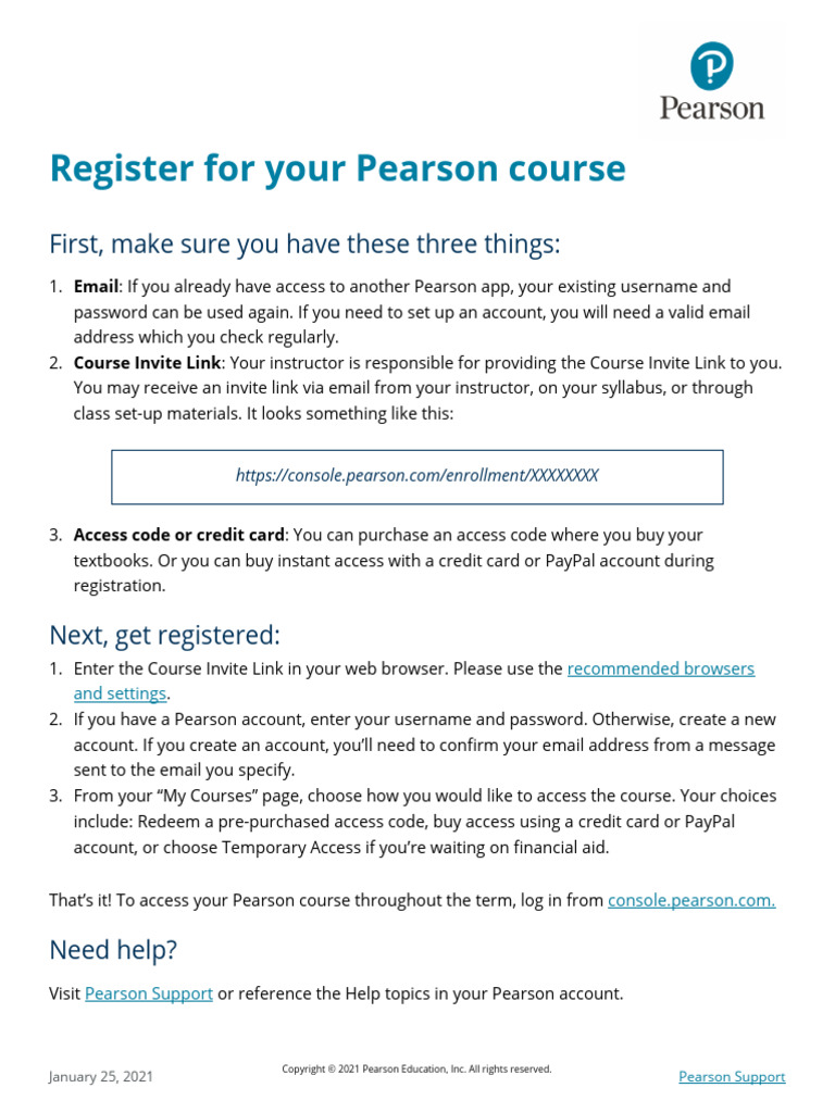 Students Register For Instructor Led Pearson Etext | PDF | Career ...