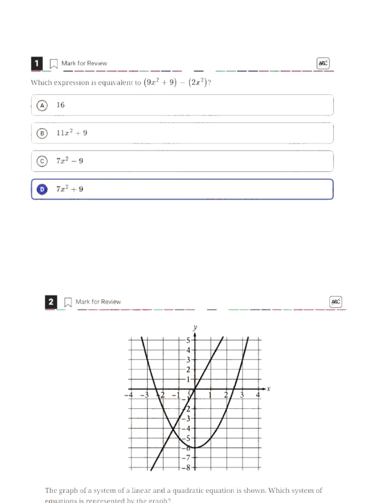 2024 03 Digital SAT Int B Math Module 2 | PDF