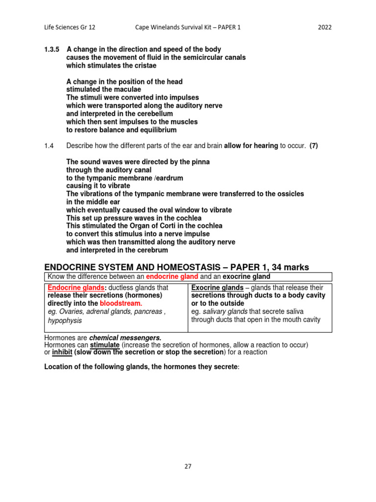 Endocrine System and Plant Hormones | PDF | Thyroid Stimulating Hormone ...