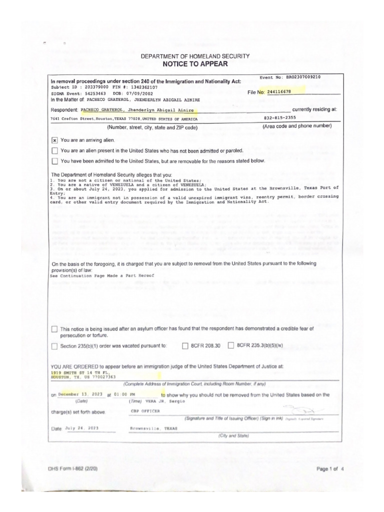 Department of Homeland Security | PDF