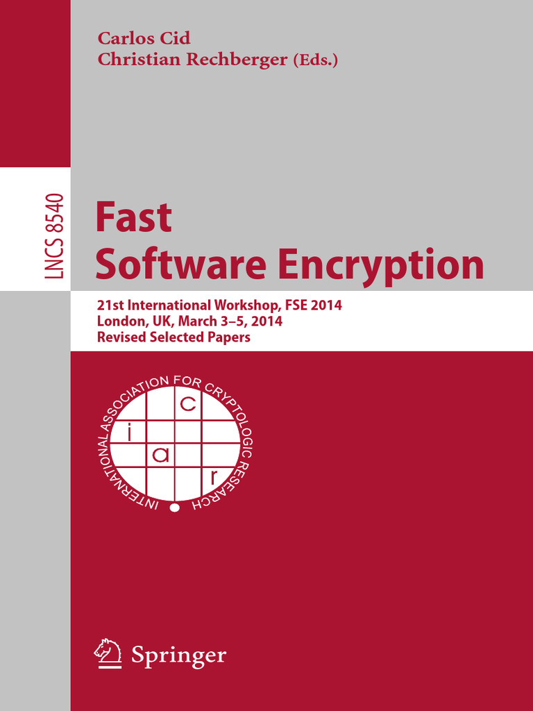 Fast Software Encryption 21st International Workshop, FSE 2 | PDF ...