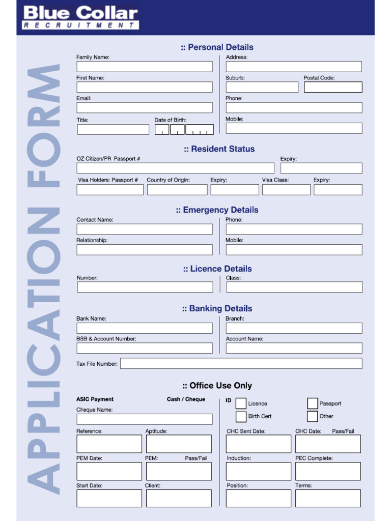 Your Name - BCR Form | PDF | Employment | Labour Law