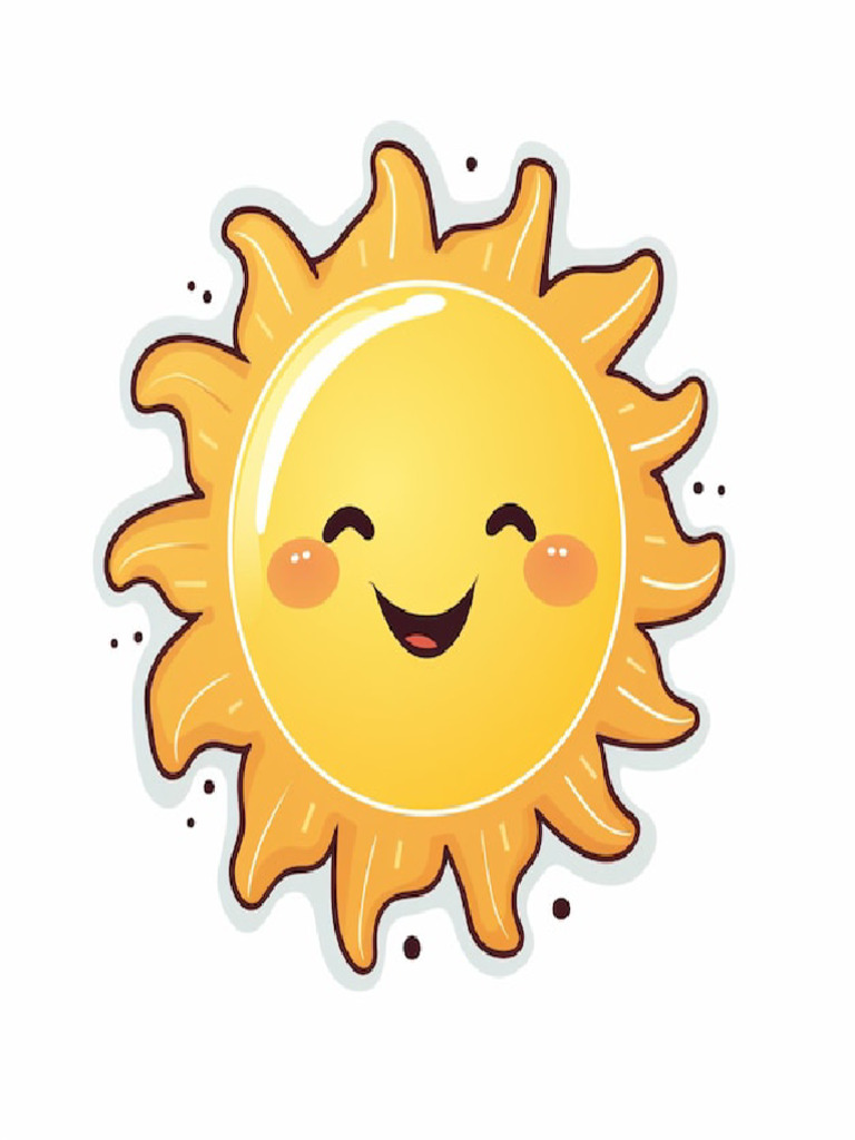 Hay Sol Dibujos Animados Cara Feliz Ai Generativa - 1028873 6390 | PDF