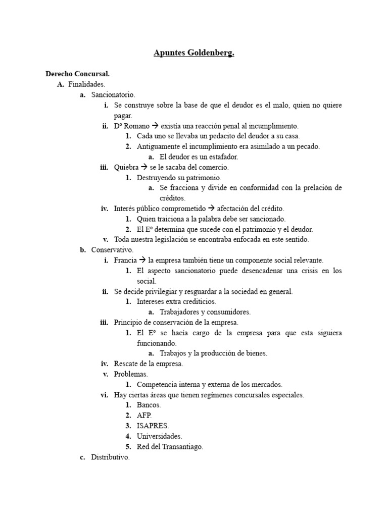 Comercial - Goldenberg | PDF | Liquidación | Insolvencia