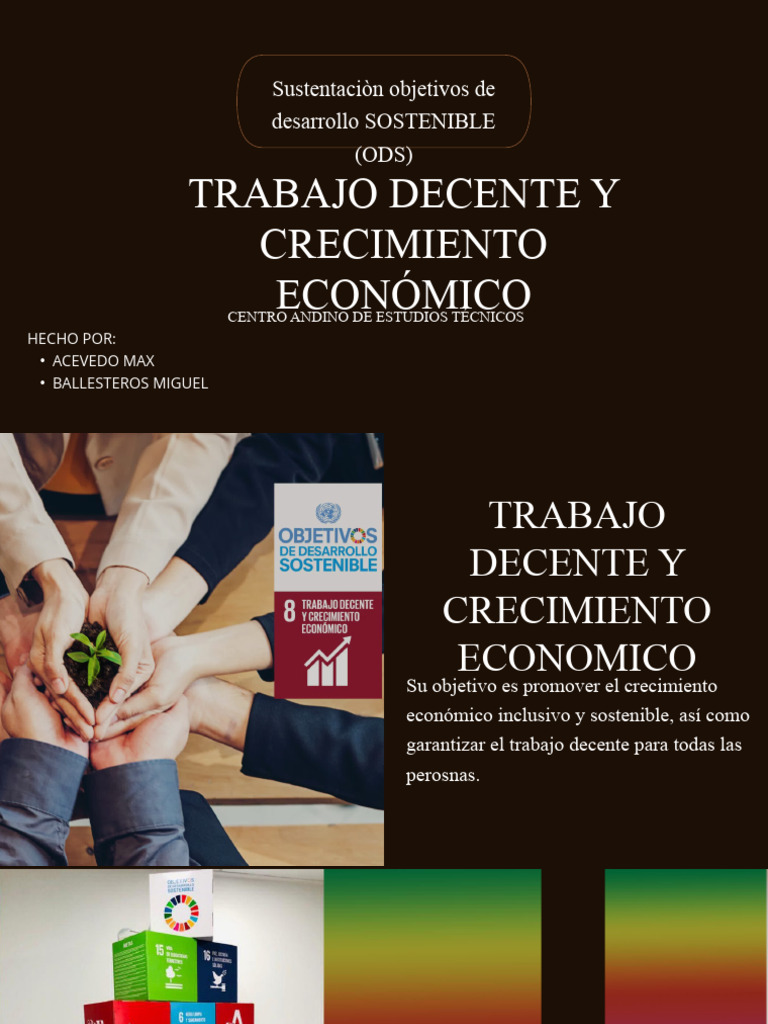 Trabajo Decente y Crecimiento Economico | PDF