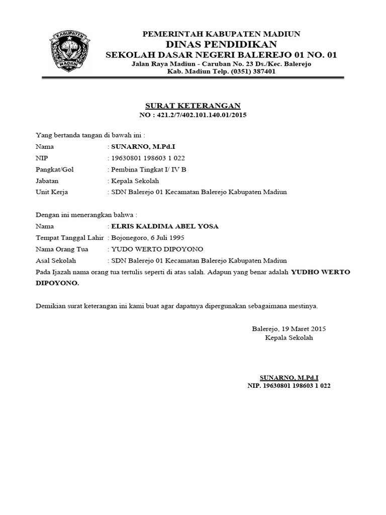 Surat Keterangan SKHU | PDF