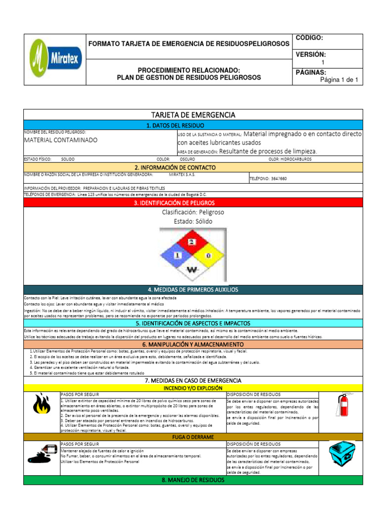 T.E. Material Contaminado | PDF | Contaminación | Agua