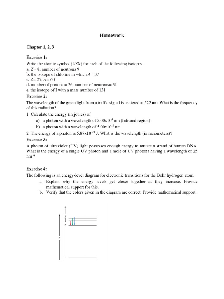 Exercises - March 2024 | PDF | Atomic Orbital | Electron Configuration