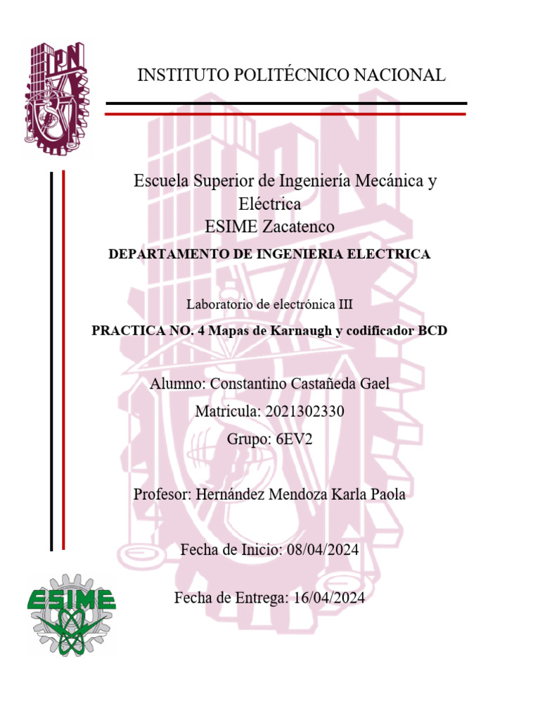 Reporte Practica 4 Mapas de Karnaugh | PDF | Ingeniería Informática | Electrónica
