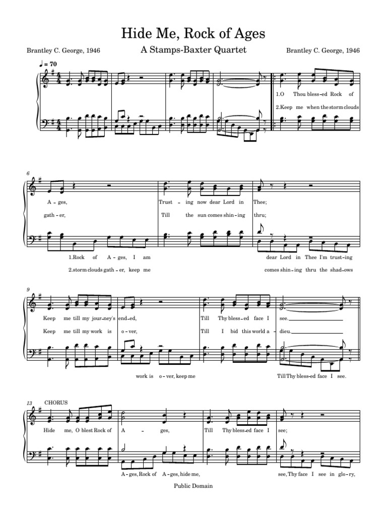 "Hide Me, Rock of Ages - Lyrics" | PDF