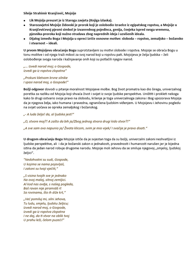 Kranjčević, Mojsije | PDF