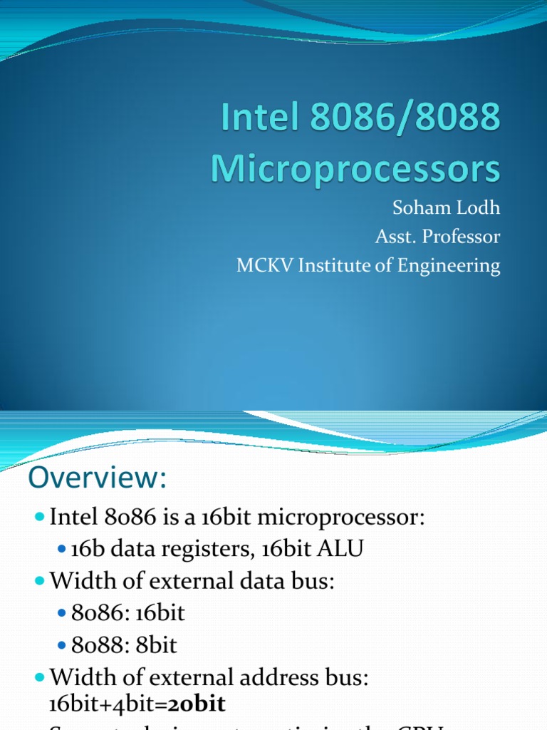Intel 8086 | Instruction Set (15 views)