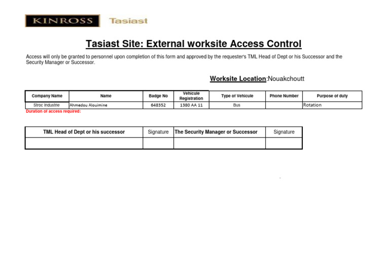 External Work Site Access 03 | PDF | Business | Computers