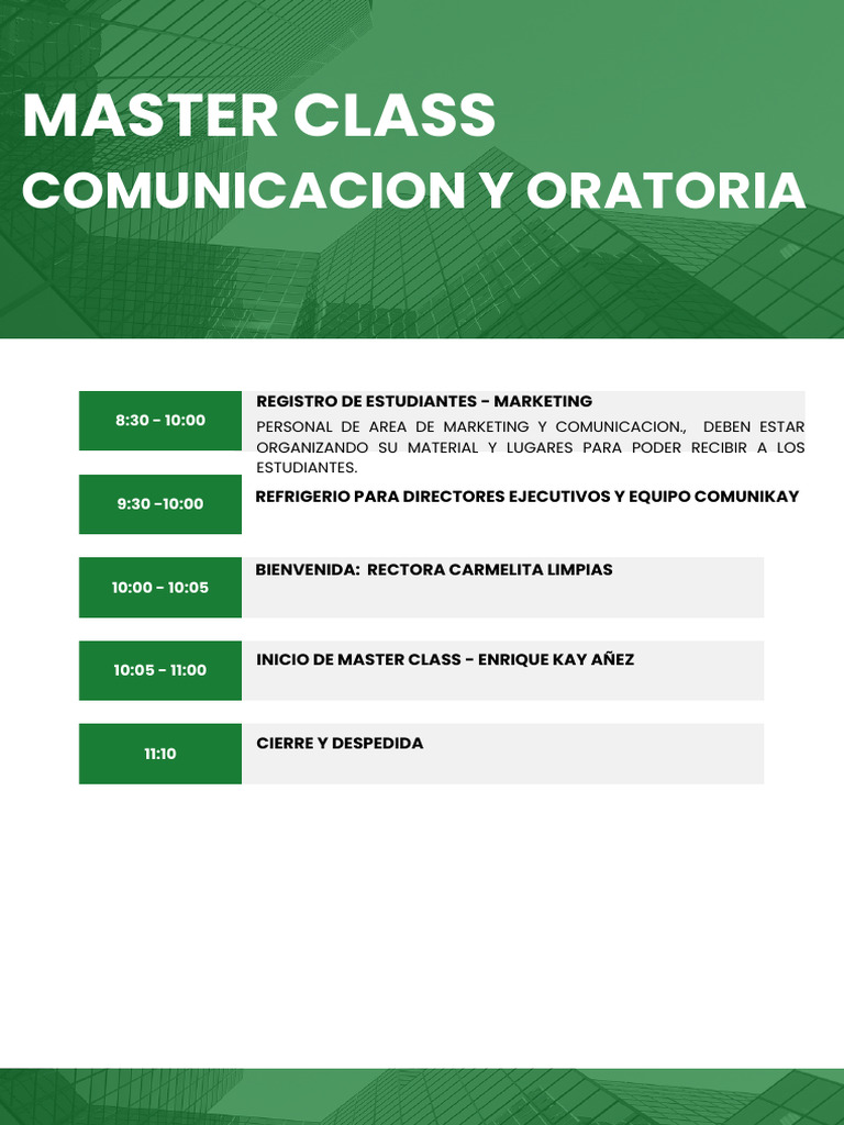 Master Class | PDF | Crecimiento personal y profesional | Negocios