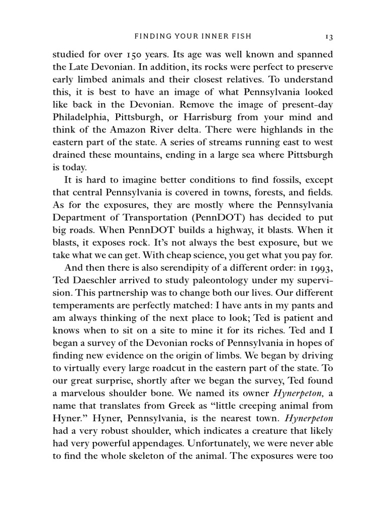 Discovering Hynerpeton Fossils in PA | PDF