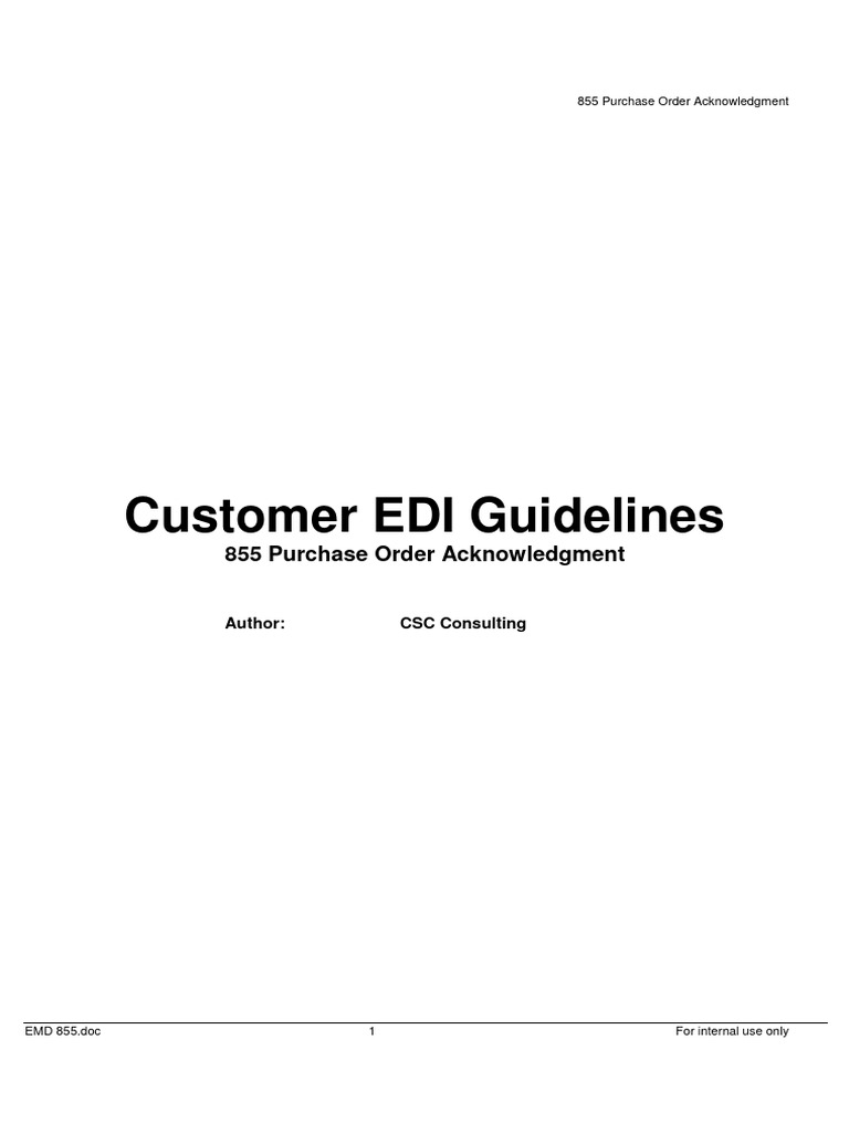 CSC Consulting 855 To Idoc Example | PDF | Electronic Data Interchange | Invoice