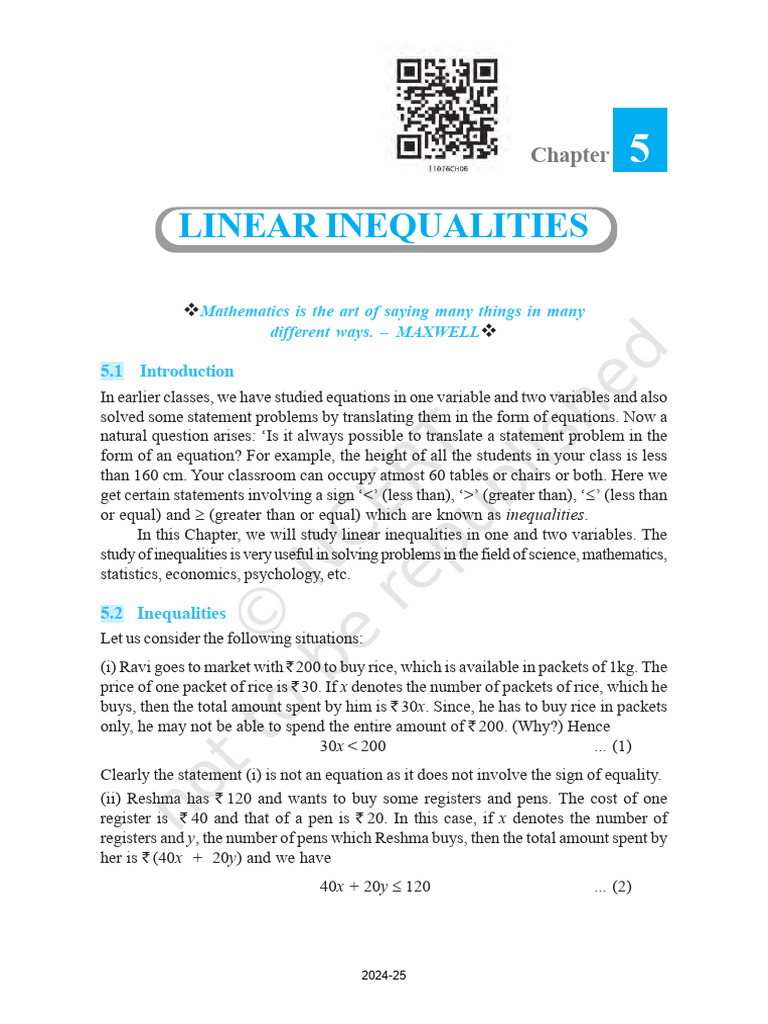 Kemh 105 | PDF | Inequality (Mathematics) | Algebra
