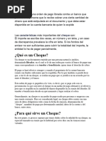 Tipos de Cheques y Ejemplos | PDF | Cheque | Bancos