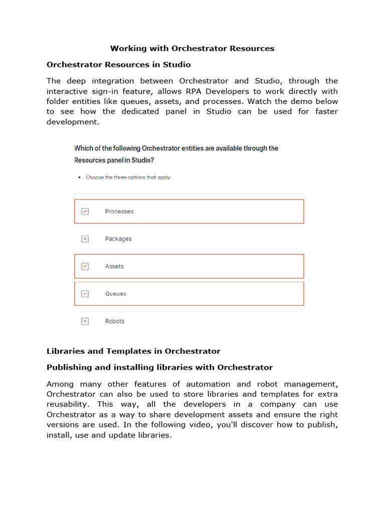Working With Orchestrator Resources | PDF | Computer Data Storage ...