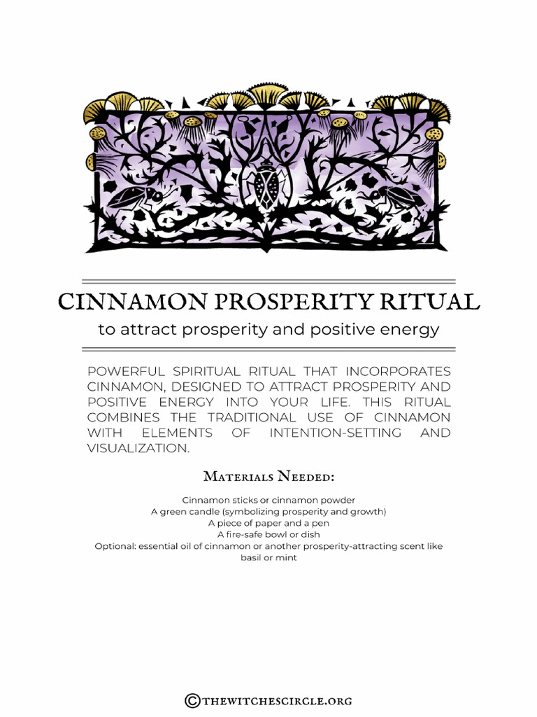 Cinnamon Prosperity Ritual | PDF