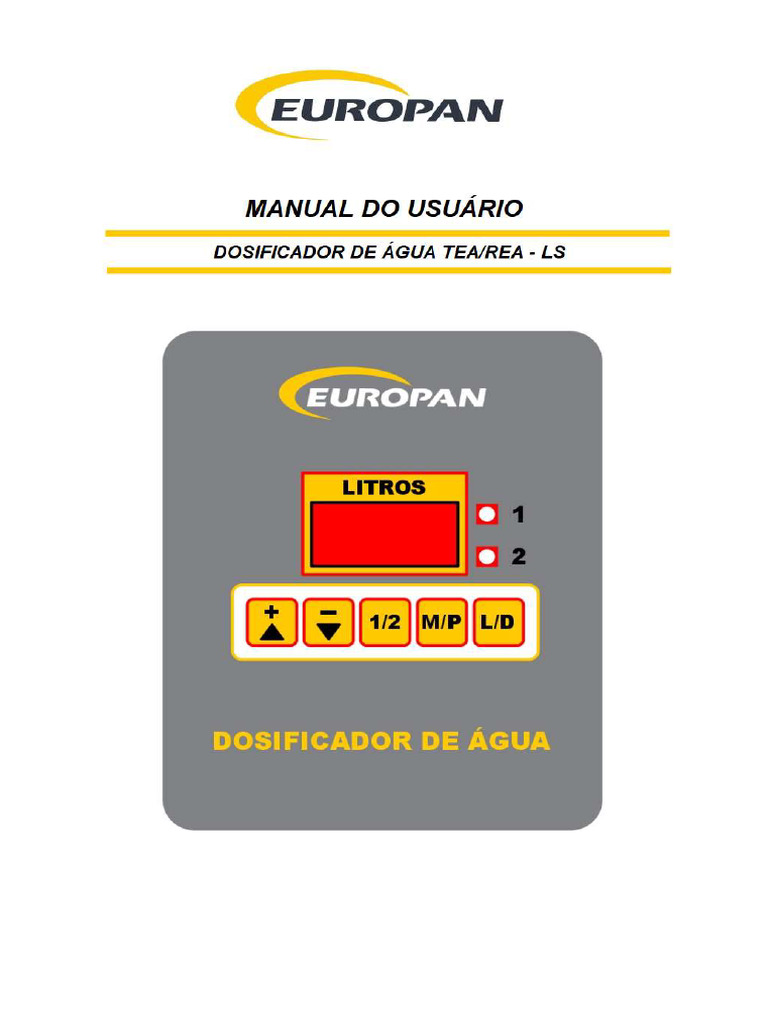 Manual Dosificador de Água TEA - REA - LS-1 | PDF